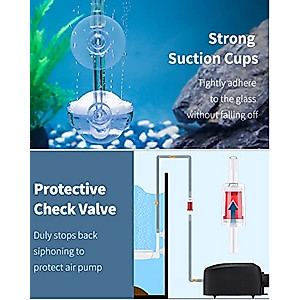 Pawfly Aquarium Air Stone Disc, 1 Inch Small Fish Tank Bubble Stone Kit Ultra-High Dissolved Oxygen Diffuser Bubbler with Accessories for Nano Air Pumps Small Buckets and Fish Tanks