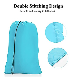 OTraki 2 Pack Large Laundry Bags 28 x 45 inch Washable Dirty Clothes Organizer with Drawstring Closure Heavy Duty Hamper Replacement Liner XL Home Dorm Storage Sack 70x115cm Turquoise