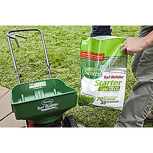 Scotts Turf Builder Starter Food for New Grass, 15 lb. - Lawn Fertilizer for Newly Planted Grass, Also Great for Sod and Grass Plugs - Covers 5,000 sq. ft.