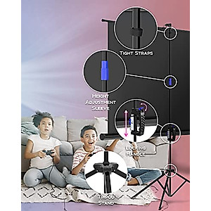 Projector Screen with Stand 84 inch - Indoor and Outdoor Projection Screen for Movie or Office Presentation - 16:9 HD Premium Wrinkle-Free Tripod Screen for Projector with Carry Bag and Tight Straps