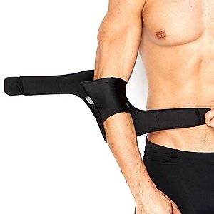 Elbow Brace Support Sleeve, Adjustable Elbow Guard with Compression Straps for Athletic Golfers Arthritis Tendonitis Joint Pain, Cubital Tunnel Splint, Sports Injury(one)