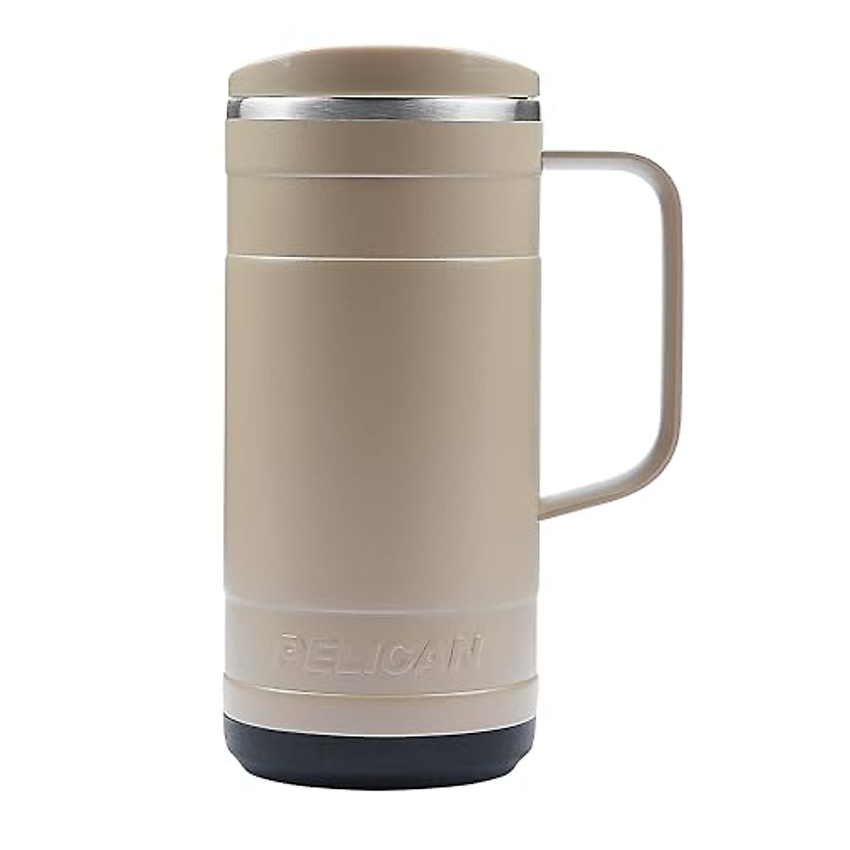 Pelican Hydration Pelican Ridge™ 18 oz Vacuum Insulated Tumbler - Recycled Stainless Steel Double Wall Travel with Dual Lid, Powder Coated Insulated Coffee Mug For Hot Cold Drinks, Desert