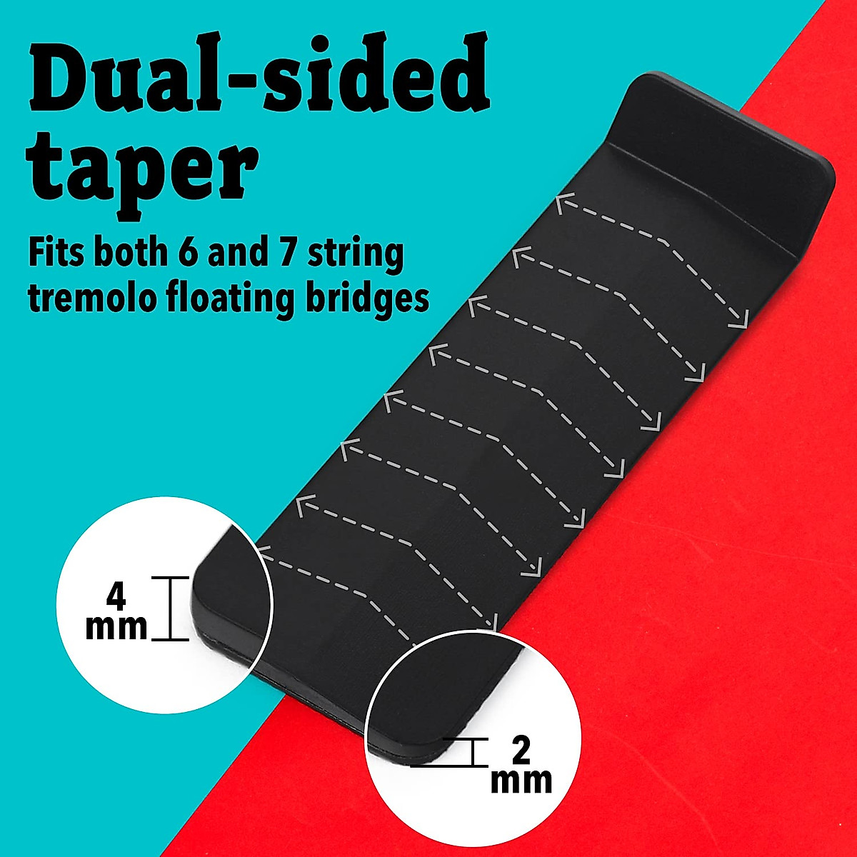 IMPRESA [2 Pack] Guitar Floating Tremolo Bridge Shim - for Easy Adjustment and Tuning - Durable Plastic Trem Wedge - Electric Guitar Bridge Replacement Tool for Faster String Replacement