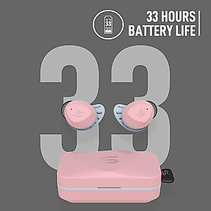 Soul S-FIT True Wireless Earbuds - Waterproof, Shock-Resistant Earphones with Customizable Fit, Bluetooth 5.0, Transparency Mode, and Long Battery Life for Running, Gym, and Outdoor Activities (Pink)