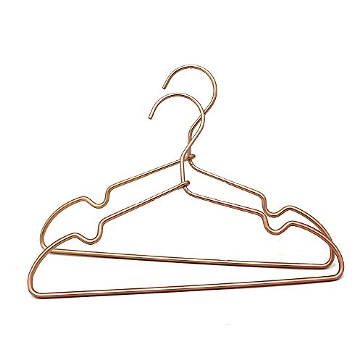 Koobay Premium 12.5" Rose Gold Children Display Kids Coat Hangers, Heavy Duty Baby Hangers, for Closet Organization ,Coat Shirt Clothes Hangers, 10PACK