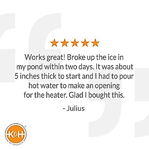 K&H Pet Products Thermo-Pond Perfect Climate Deluxe Pond Deicer Black 750 Watts