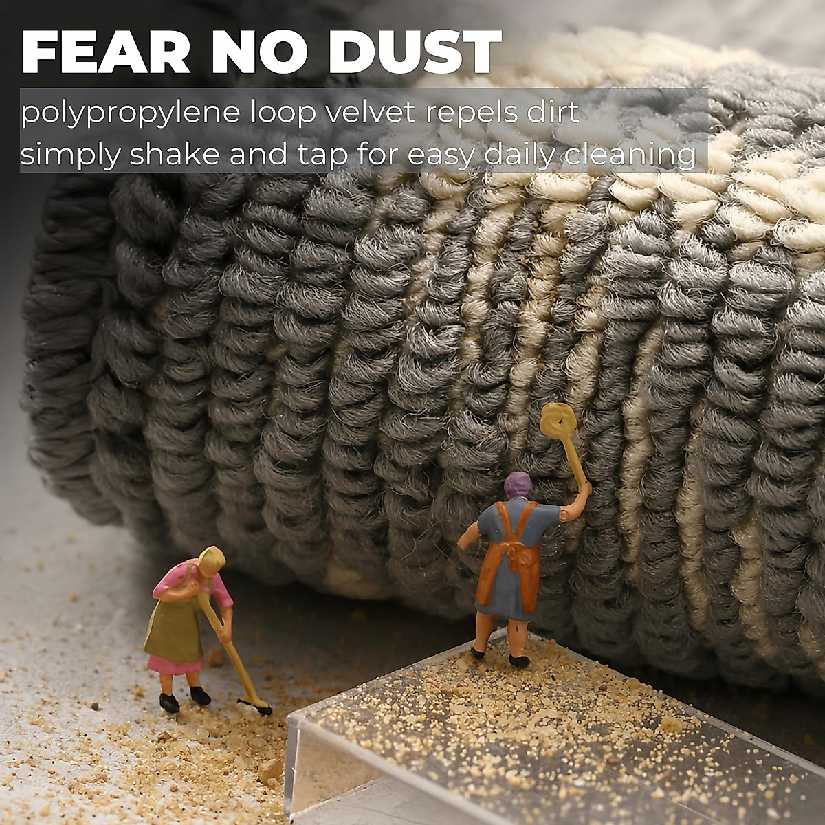 GIB Kitchen Rugs Mats for Floor Set of 2, Non Slip/Skid Kitchen Runner Rugs, Super Absorbent Machine Washable Soft Standing Mats for Kitchen Decor, Laundry & Sink, Black and Cream Diamond