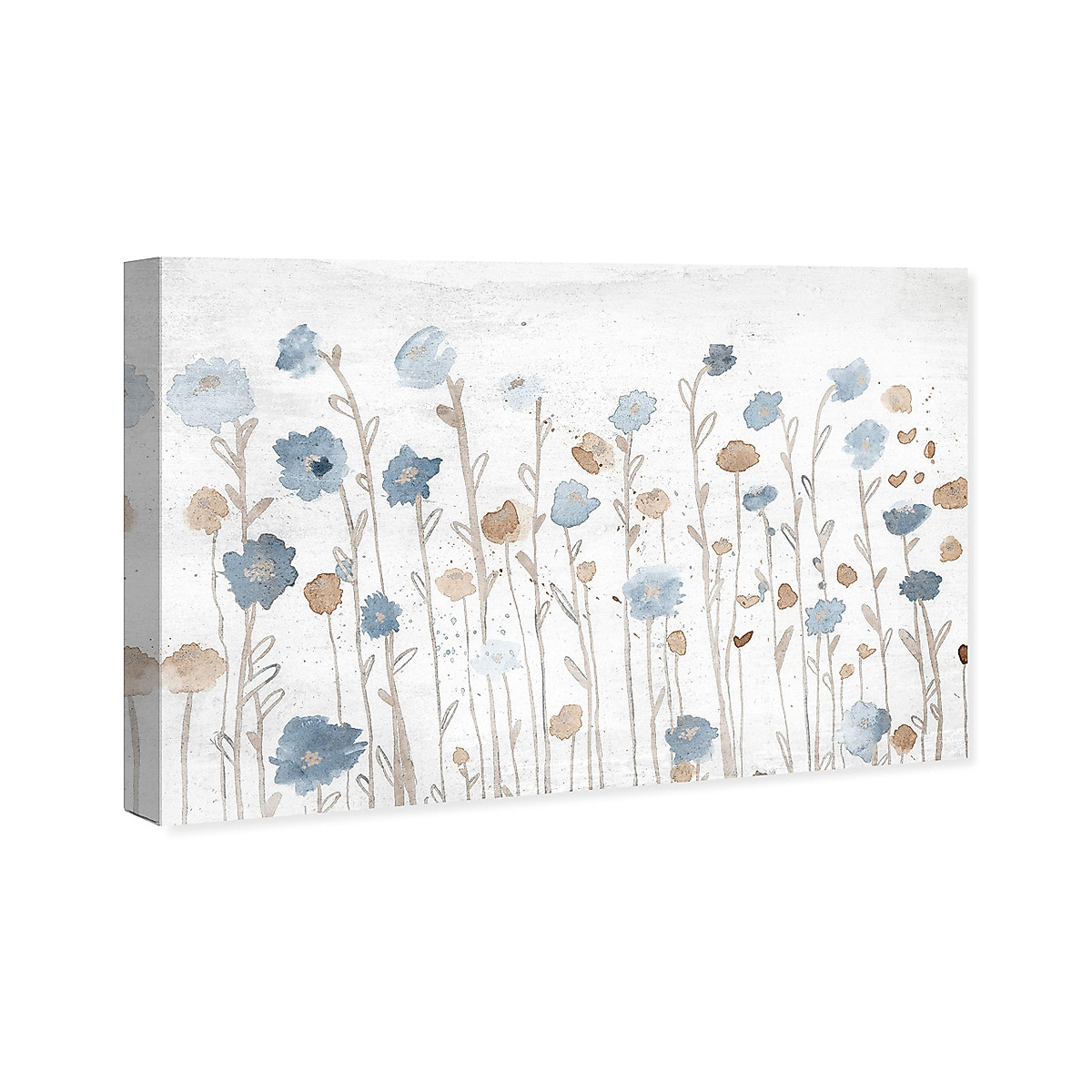 Wynwood Studio Beautiful Growth Light Blue Canvas Print Wall Art for Living Room, Bedroom, and Bathroom, 30" x 20", Gallery Wrapped