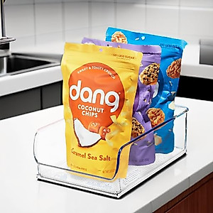 iDesign BPA-Free Plastic Freezer and Fridge Organization Bin for Kitchen, Fridge, Freezer, Pantry and Cabinet Organization, The Linus Collection – 11" x 7" x 3.5", Clear