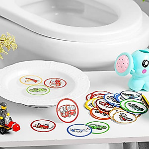 120 Pieces Toilet Targets for Potty Training Boys Potty Targets for Boys Potty Training Aids Flushable Boys Pee Targets Potty Training Chart for Toddlers Boys Training Use Potty (Cars Styles)