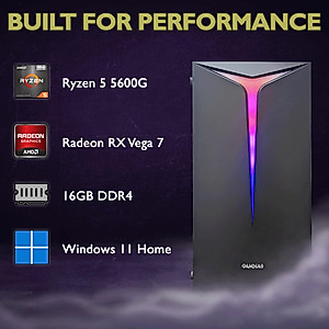 Cobratype Canebrake Gaming PC - AMD Ryzen 5 5600G, AMD Radeon Vega 7 Graphics, 16GB DDR4 RAM, 512GB NVMe, Windows 11 - Gaming Desktop