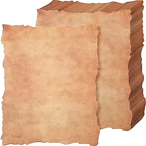 100 Sheets Vintage Cotton Watercolor Paper Cardstock Blank 200 Gsm Thick Deckle Edge Paper Antique Edge Virgin Paper for Drawing Writing Printing Decorative Invitations Greeting Cards (8.5 x 11 Inch)
