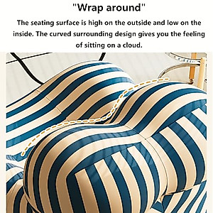 ESRADA Accent Sofa Chair Single Sofa Chair,Mother's Arms Lazy Sofa Chair Upholstered Lazy Chair with Ottoman,Integrated High Resilience Sponge Lazy Sofa Chair C-46 * 39inch