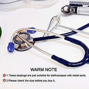 Javinhau MDF Stethoscope Ear Pieces, Unbeatable Comfort Soft-Sealing Stethoscope Ear Tips Replacement Comptible with MDF Stethoscope Spare Parts Earplugs Accessories(Black)