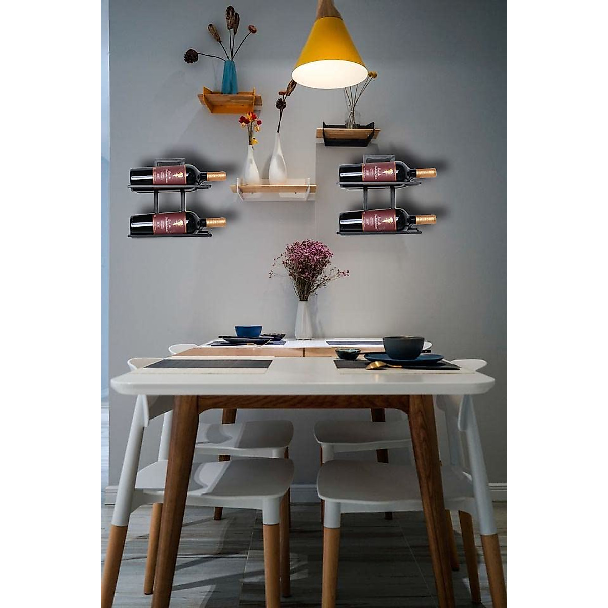 EKR Wine Glass Holder Under Cabinet Hanging Wine Rack Home Kitchen Storage Organizer Dining Wine Accessories (Wine Rack)