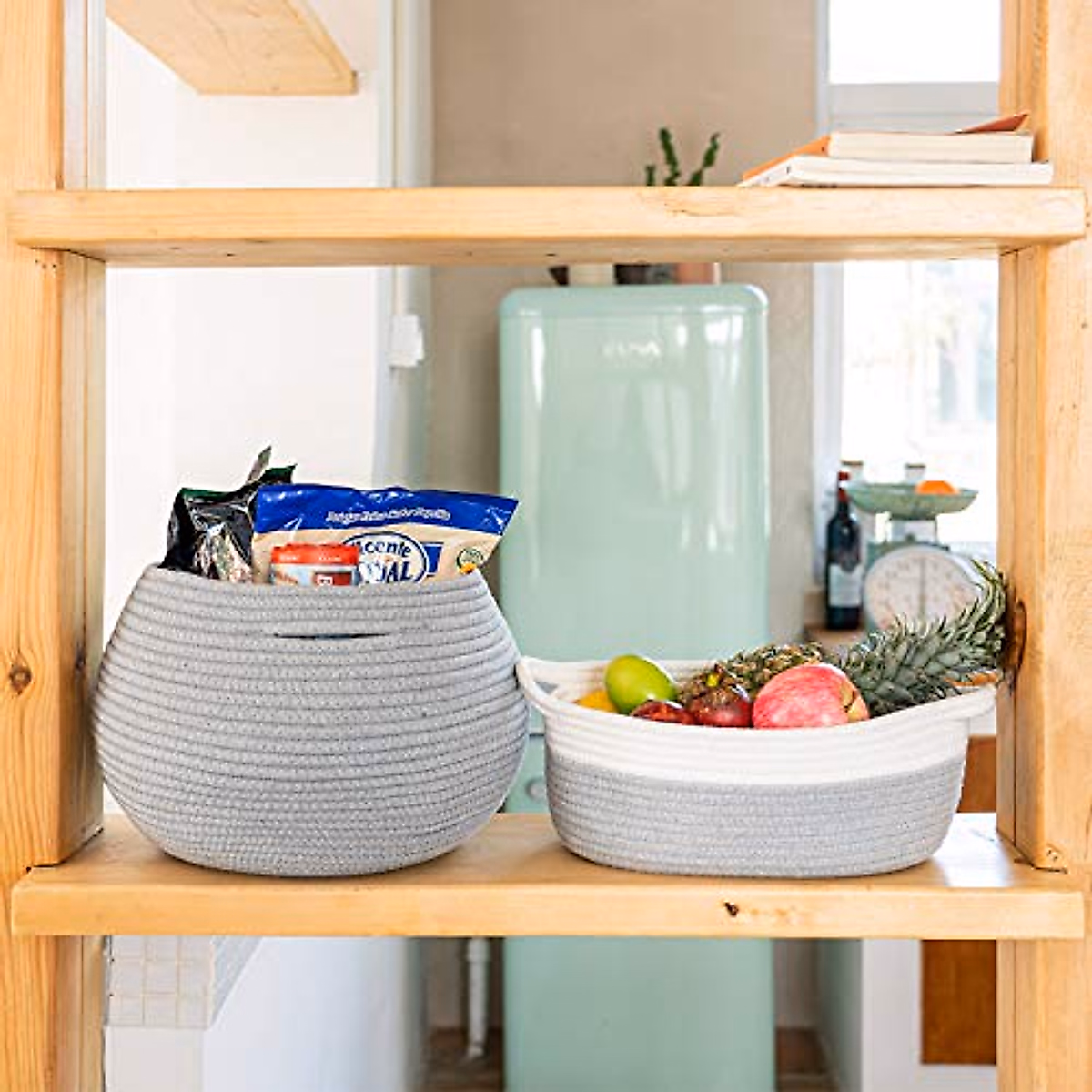 Goodpick Small Grey Bowl Basket (Set of 2)