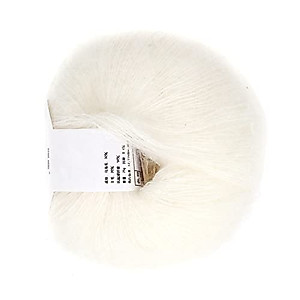 Angora Wool Yarn, Popular Soft Mohair Pashm Knit Angora Long Wool Yarn Hot More Colors(White)
