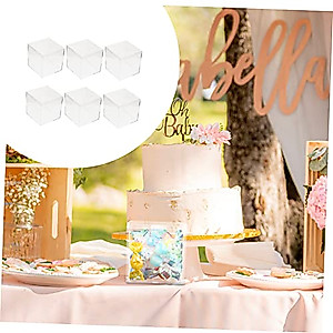 Alipis 12 Pcs Square Transparent Gift Box Multifunction Candy Stand