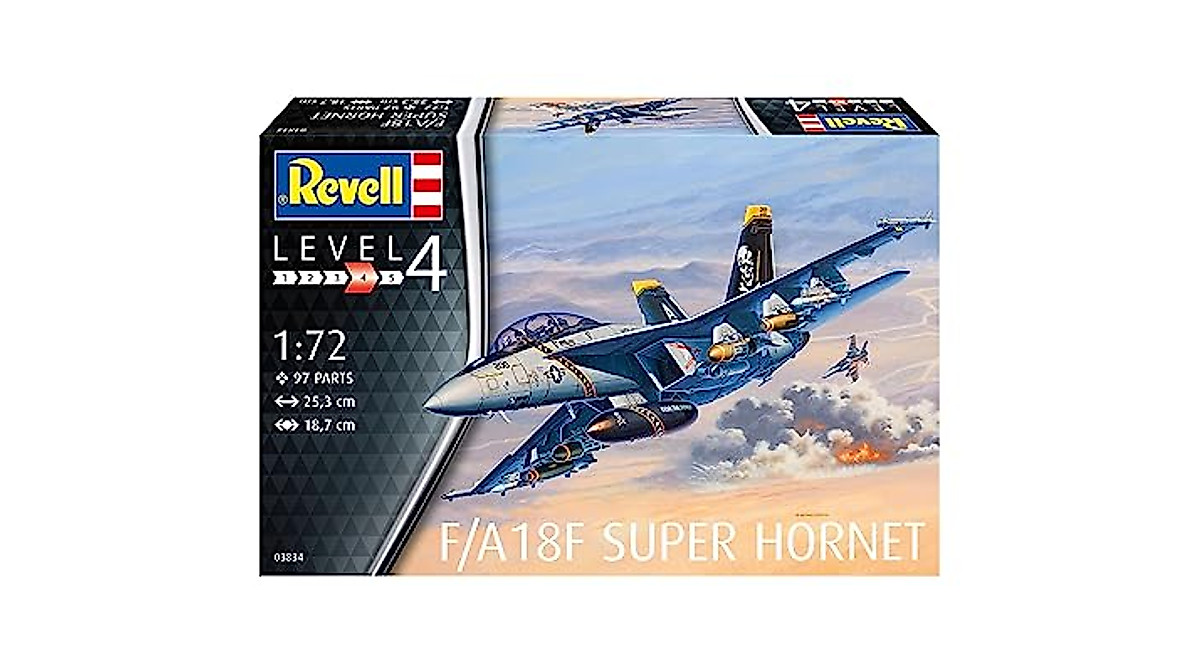 Revell F/A-18F Super Hornet Model Kit | 1:72 Scale Aircraft Building