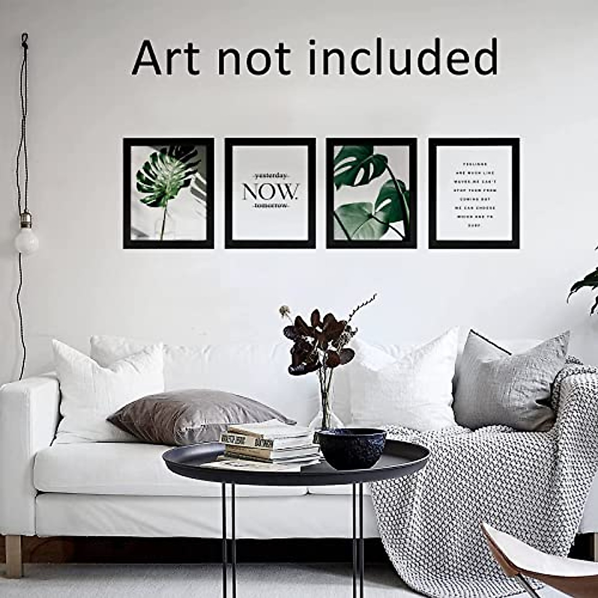 Cool Office Art Decor, Black Picture Frame 8x10, Wooden Photo Frame, Cleal Hanging Wood Poster Frame 9x11"