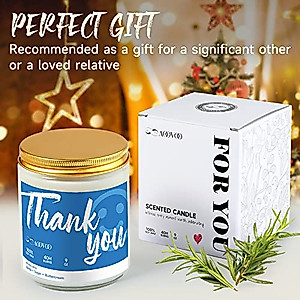 Thank You Candle - Scented Candle with Natural Soy Wax for Women, Friends, Coworkers, and Family - Perfect Thank You Gifts for Mother's Day, Birthdays, Christmas - Vanilla, Sugar, and Buttercream
