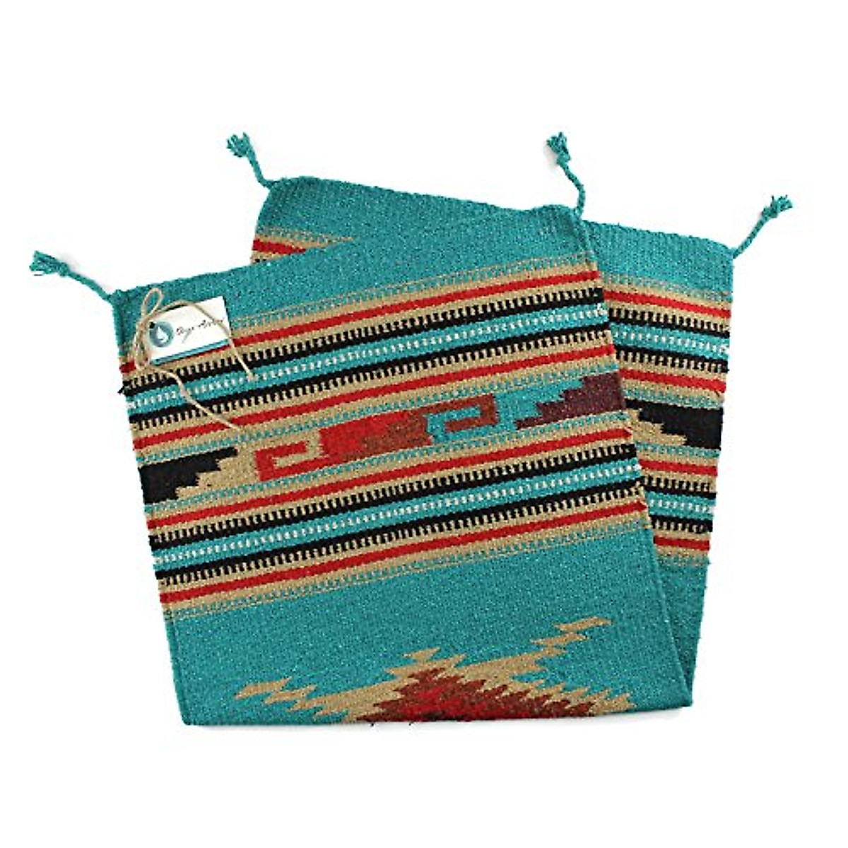 Onyx Arrow Southwest Area Rug, 20 x 40 Inches, Eagle Eye, Green/Tan