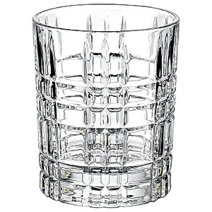 Whiskey Barware Set - 4 Old Fashion Tumbler Glasses with 2 Chilled Whisky Ice Ball Molds Boundary by Godinger