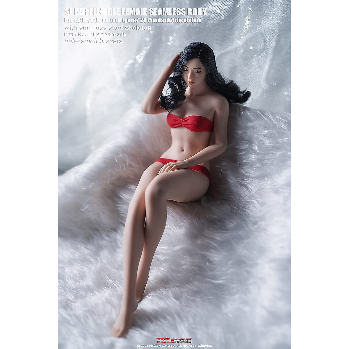 YSBRING 1/6 Scale Female Super Flexible Seamless Figure Body Steel Bone Well-Proportioned Small Breasts 12 Inch Collectible Action Figures with Pale Skin(PLSB2021-S46)