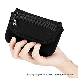 JJC Compact Camera Case Travel Pouch Sleeve for Canon G7X G9X G5X SX740 SX730 SX620 Sony ZV-1 ZV1 ZV-1F ZV1F RX100 VII VI VA IV Olympus TG-6 TG-5 TG-4 Fuji XP140 XP130 XP90 XP80 Ricoh GR III II & More