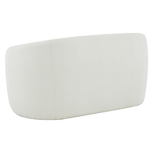 SAFAVIEH Couture Collection Zhao Ivory Boucle Curved Loveseat