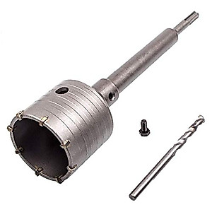 CertBuy 2 1/2 Inch Concrete Hole Saw with SDS Plus Shank, 65mm Wall Hole Saw Drill Bit for Brick Concrete Cement Stone