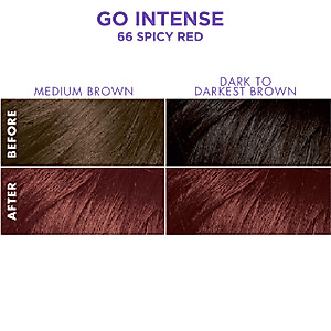 SoftSheen-Carson Dark and Lovely Ultra Vibrant Permanent Hair Color Go Intense Hair Dye for Dark Hair with Olive Oil for Shine and Softness, Spicy Red