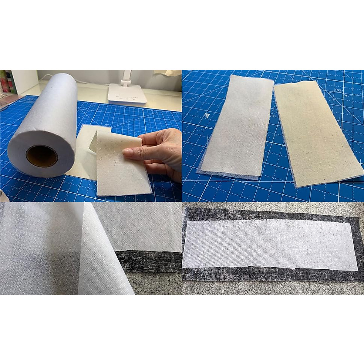 PLANTIONAL Lightweight White Iron-On Non-Woven Fusible Interfacing: 11.6" x 30yd Lightweight Non-Woven Interfacing Iron On Polyester Single-Sided Interfacing for DIY Crafts Supplies