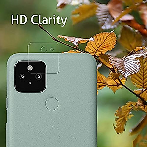 Ailun Screen Protector for Google Pixel 5a 5G Tempered Glass 2Pack + 2 Pack Camera Lens Protector Ultra Clear Anti-Scratch Case Friendly