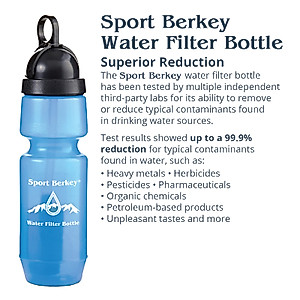 Go Berkey Kit (1 qt.) Water Filter with Black Berkey Primer and Sport Berkey Bottle (22 oz.)