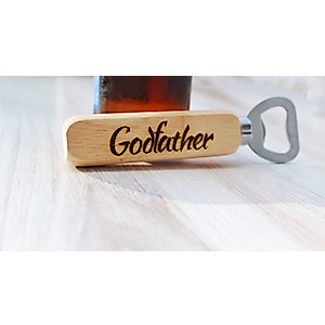 Personalized Wooden Godfather Bottle Opener Gift For Him, Godfather Proposal Gift Idea