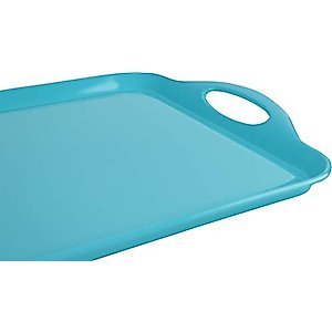 Calypso Basics by Reston Lloyd Melamine Rectangular Serving/Ottoman Tray with Handles