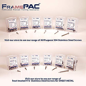FramePac #10 x 1.5 Sheet Metal Screws 410 Martensitic Stainless Steel Self-Drilling Pan Head Phillips Drive Screw(Pack of 18 - M4.8 x 38mm)