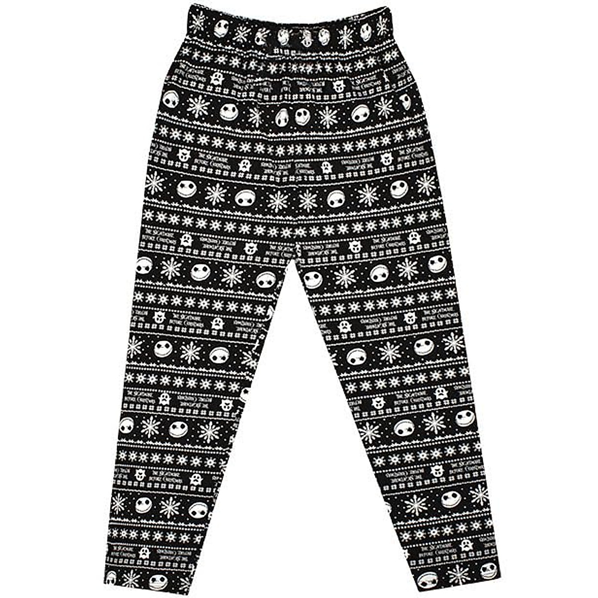 Disney The Nightmare Before Christmas Loungepants For Men | Adults Jack Skellington Pajama Trousers | Black PJ Bottoms