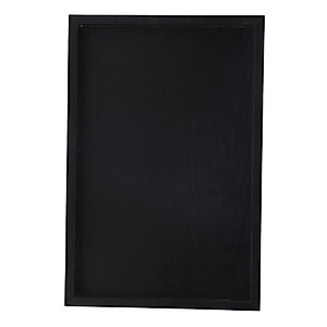 Black Wood Serving Tray, Small Rectangle Solid Wood Trays Non Slip Tea Snack Breakfast Plate Decorative Wooden Platters Food Meals Coffee Table Home Kitchen Restaurant Parties Bathroom Bar Dinner