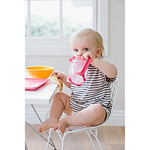 Lollaland Weighted Straw Sippy Cup for Baby: Lollacup - Transition Kids, Infant & Toddler Sippy Cup (6 months - 9 months) | Shark Tank Products | Lollacup (Posh Pink)