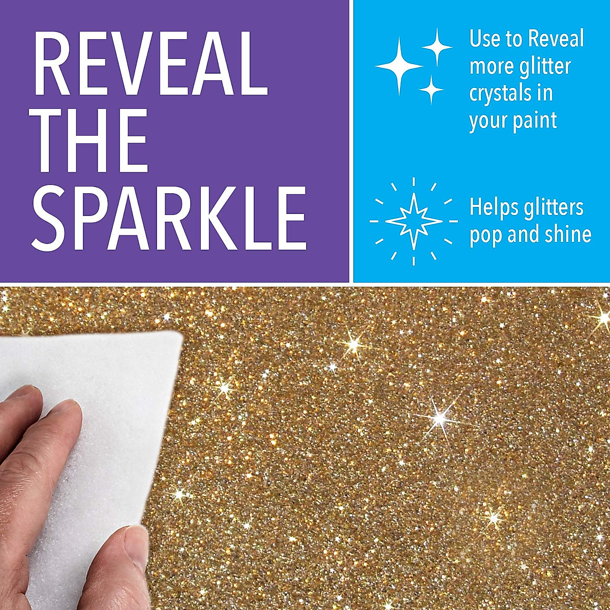 IMPRESA [3 Pack XL Paint Buffing Pads for Glitter Wall Paint - for use with Glitter Paint Additives (4 x 6) Made in the USA