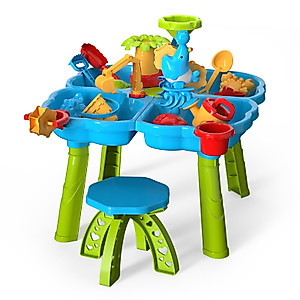 Bennol Kids Water Table for Toddlers 1-3, 4 in 1 Outdoor Toys for Kids Toddlers Boys Girls, Water SandActivity Tables Summer Outdoor Toys for Outside Backyard for Toddlers Age 1-3 3-5