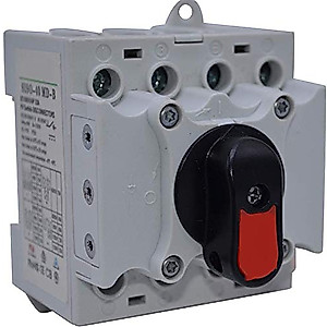 Solar DC Isolator Switch 1000V/32A PV DC Battery Disconnect Switch for RVs, Residential, Commercial Solar Installations, Inverter Box, On/Off-Grid Solar Power Grid Systems