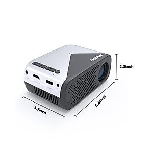 Mini Projector with WiFi, Supported 1080P Full HD, Portable Outdoor Movie Projector, Home Theater Video Projector Compatible with TV Stick/HDMI/USB/PS4/iOS & Android