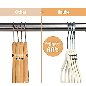 Lemonfilter 20 Pack Kids Velvet Hangers, Non-Slip Baby Clothes Hangers Space Saving Ultra Thin Toddler Children Hangers with 8 Pcs Baby Wardrobe Dividers(Beige)