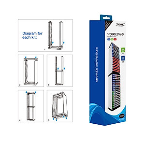ECHZOVE Game Card Box Storage Stand for PS5 Xbox Games, Storage Tower for Xbox Game Card Box Holder Vertical Stand - for Video Games 36 PCS