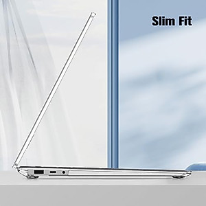 Fintie Protective Case for 13.5 Inch Microsoft Surface Laptop 5/4/3/2 with Alcantara Keyboard (Model: 1958/1950/1867/1769) - Slim Snap On Hard Shell Cover, Crystal Clear