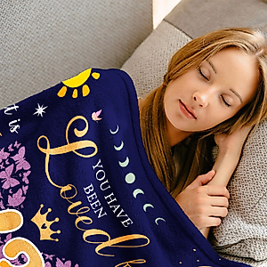 Zvzmzy Happy 13th Birthday Gifts for Girls Throw Blanket 60"X 50", Birthday Gifts for 13 Year Old Girls, Teen Girl Gifts 13 Year Old, 13 Yr Old Birthday Gift Ideas, Birthday Present for Girls Age 13