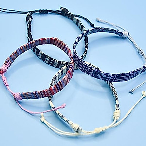 5 Pcs Surfer Beach Bracelet,Bracelets For Men Women,Handmade Braided Boho Bracelets Hippie Beachy Braided Bracelets,Adjustable Anklet Summer String Rope Ankle Bracelets Waterproof Ideal Gifts